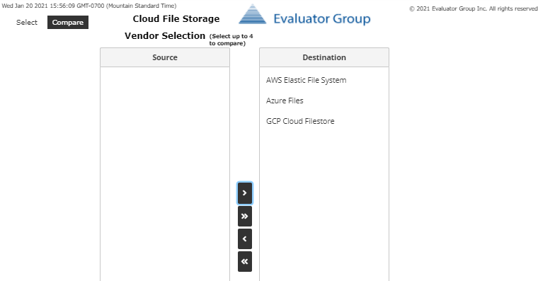 Public Cloud File Storage Interactive Comparison Matrix - The Futurum Group